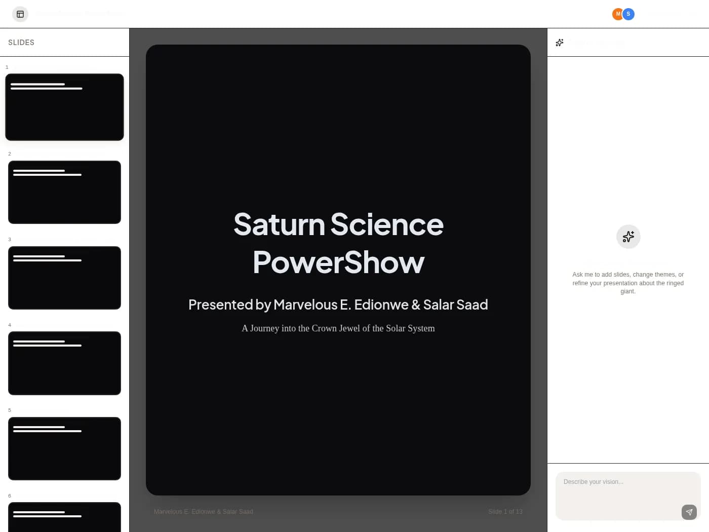 Saturn Science PowerShow