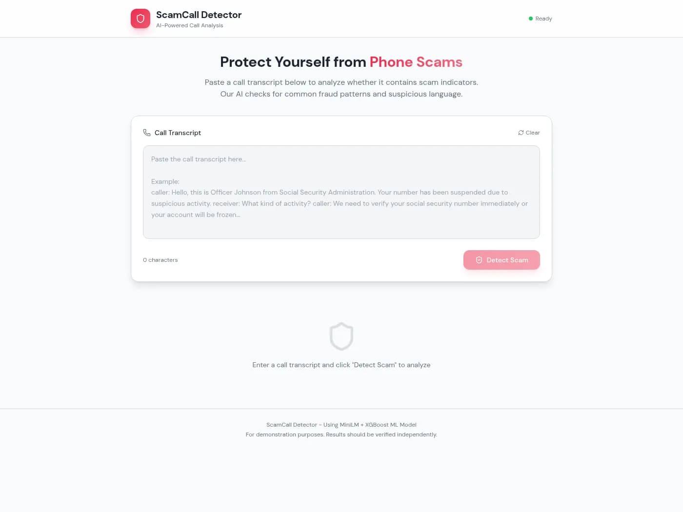 ScamCall Detector