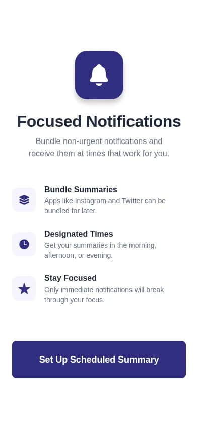 Scheduled Summary Notifications