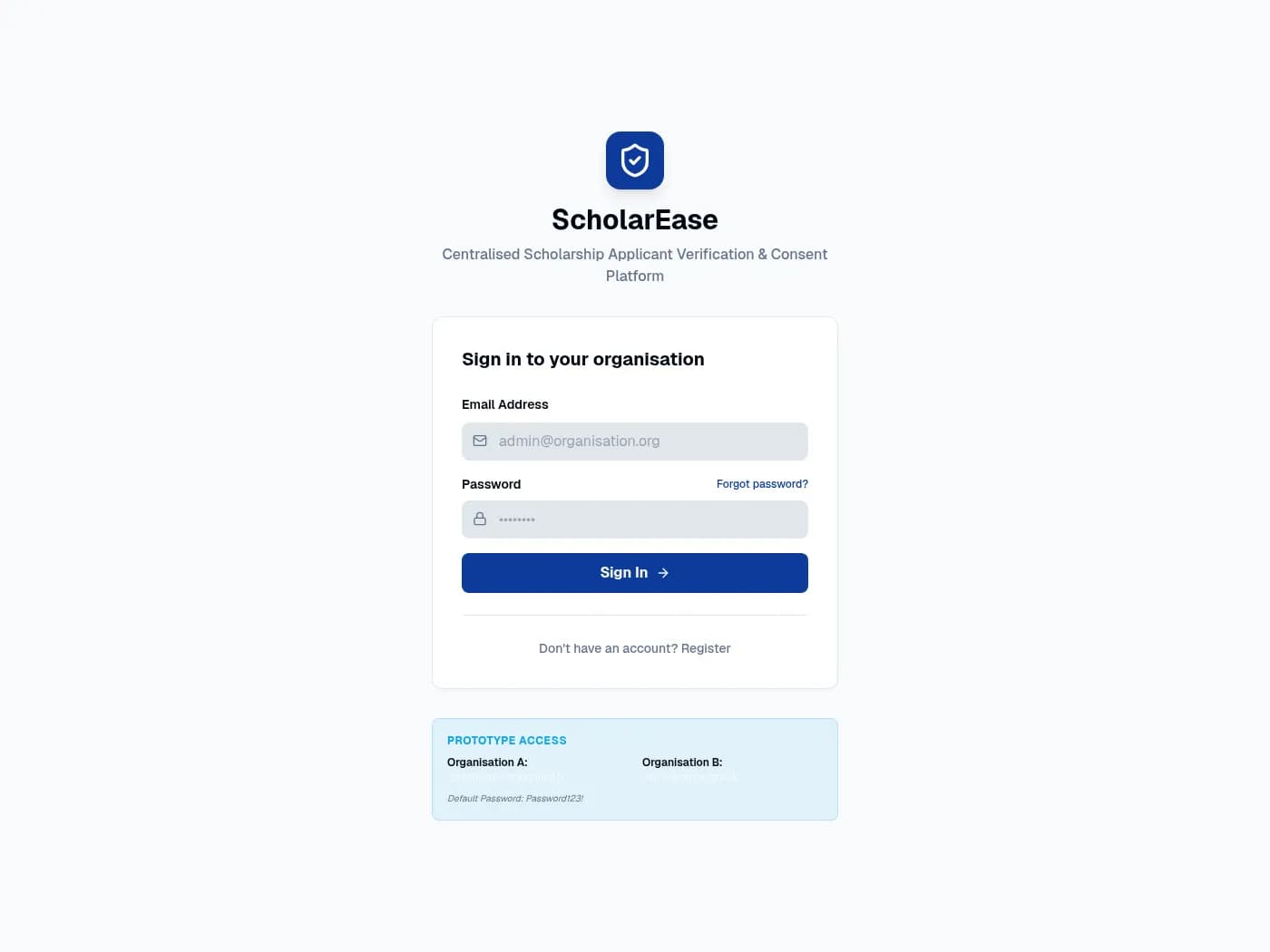 ScholarEase Verification Platform