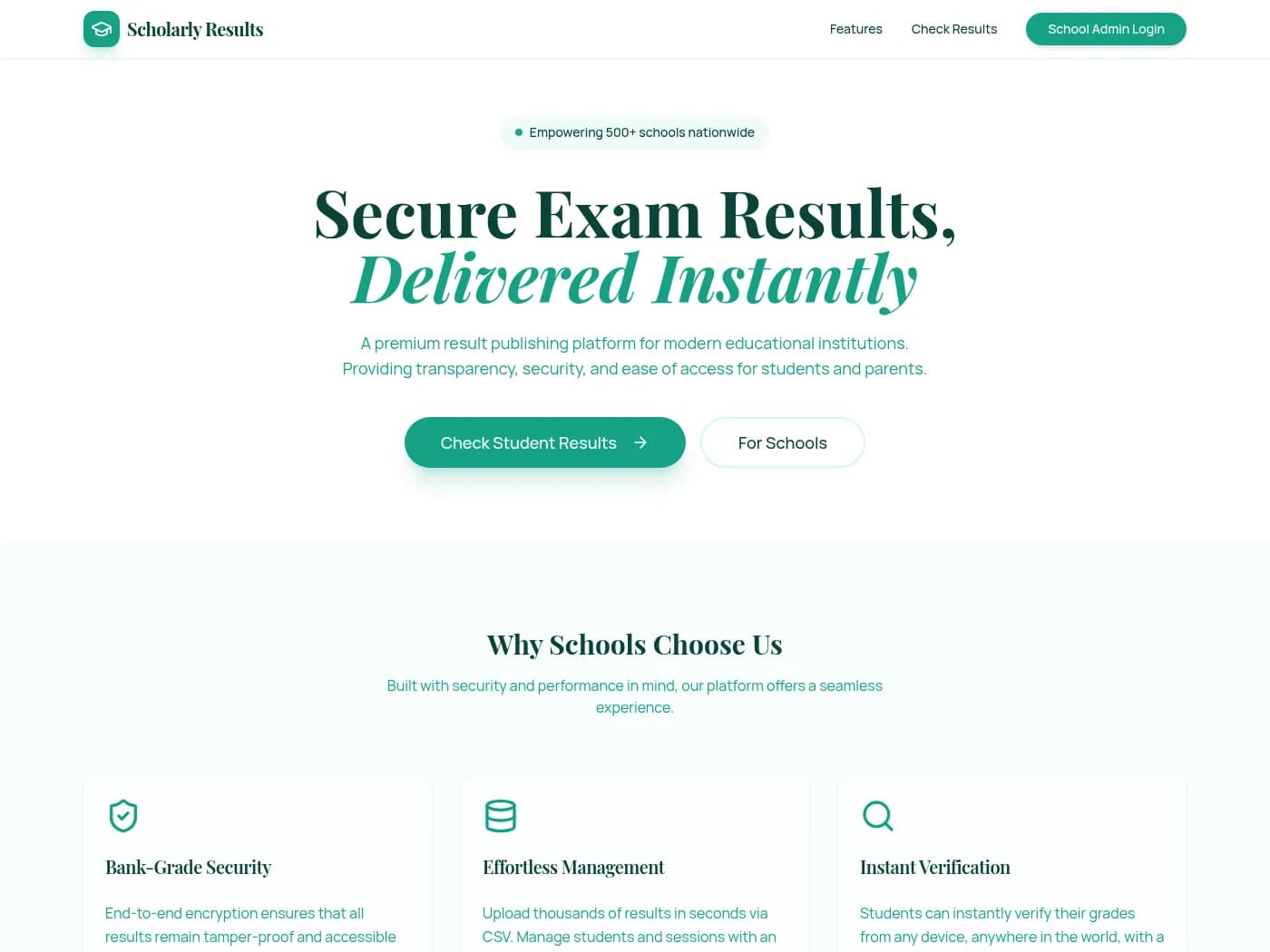 School Result Portal
