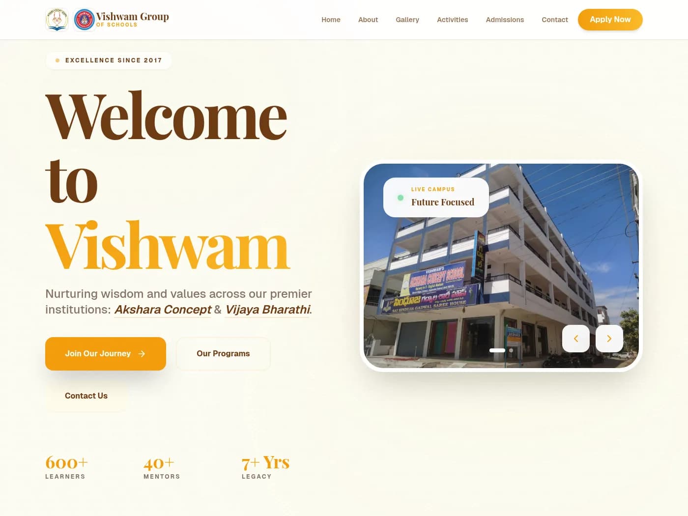 Vishwams School Template