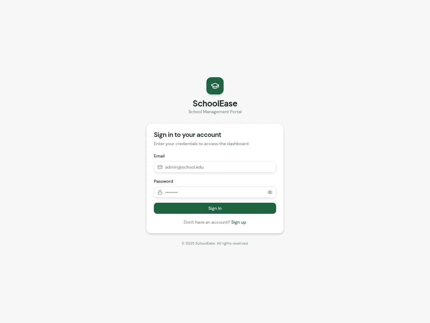 SchoolEase Web Portal