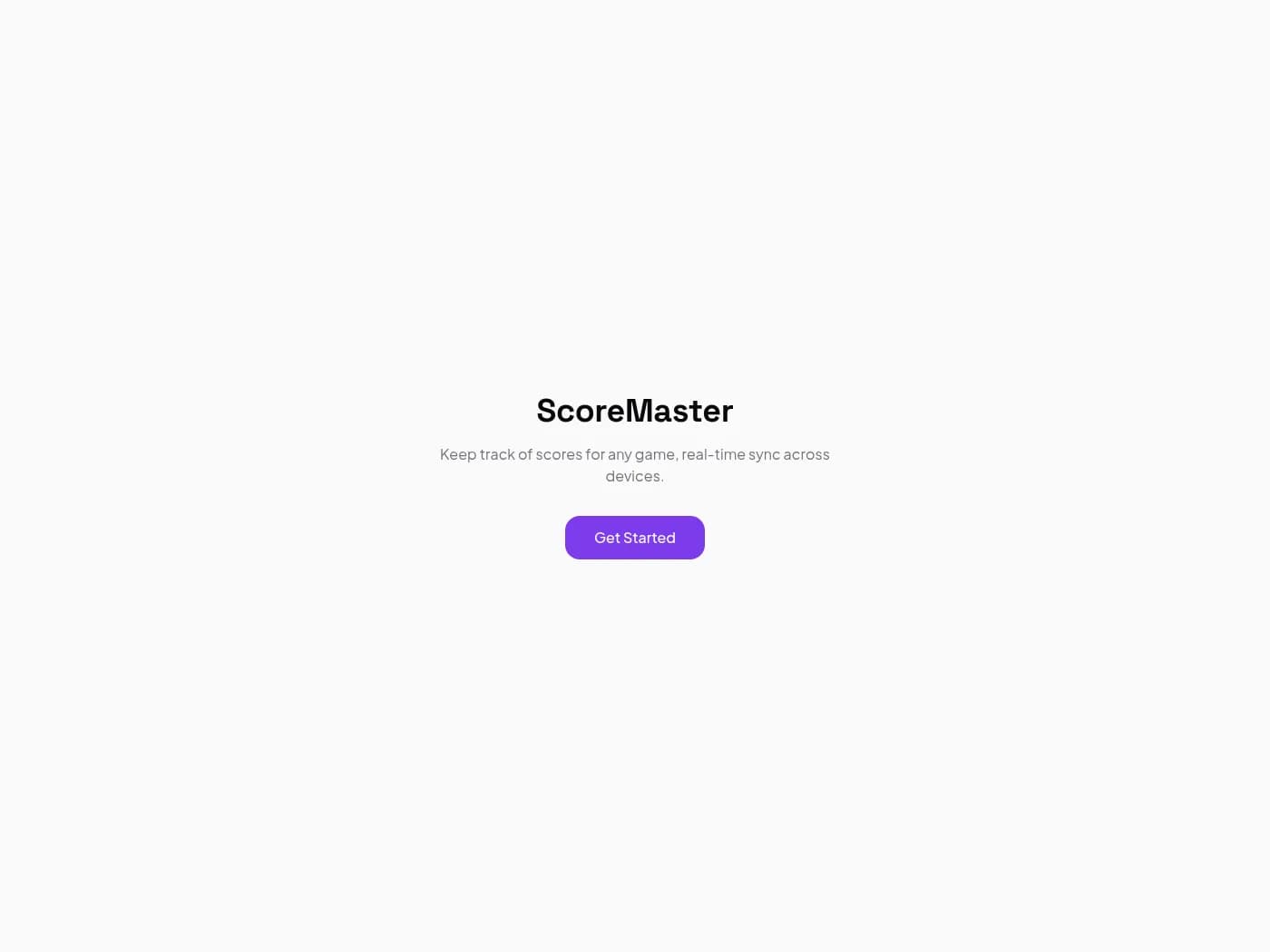 ScoreMaster App