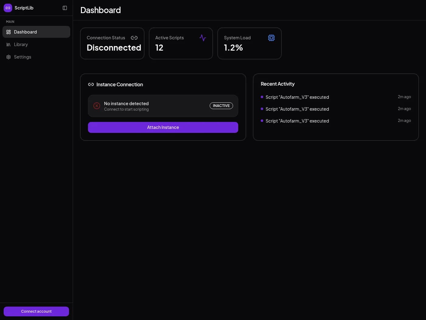 Script Library Dashboard
