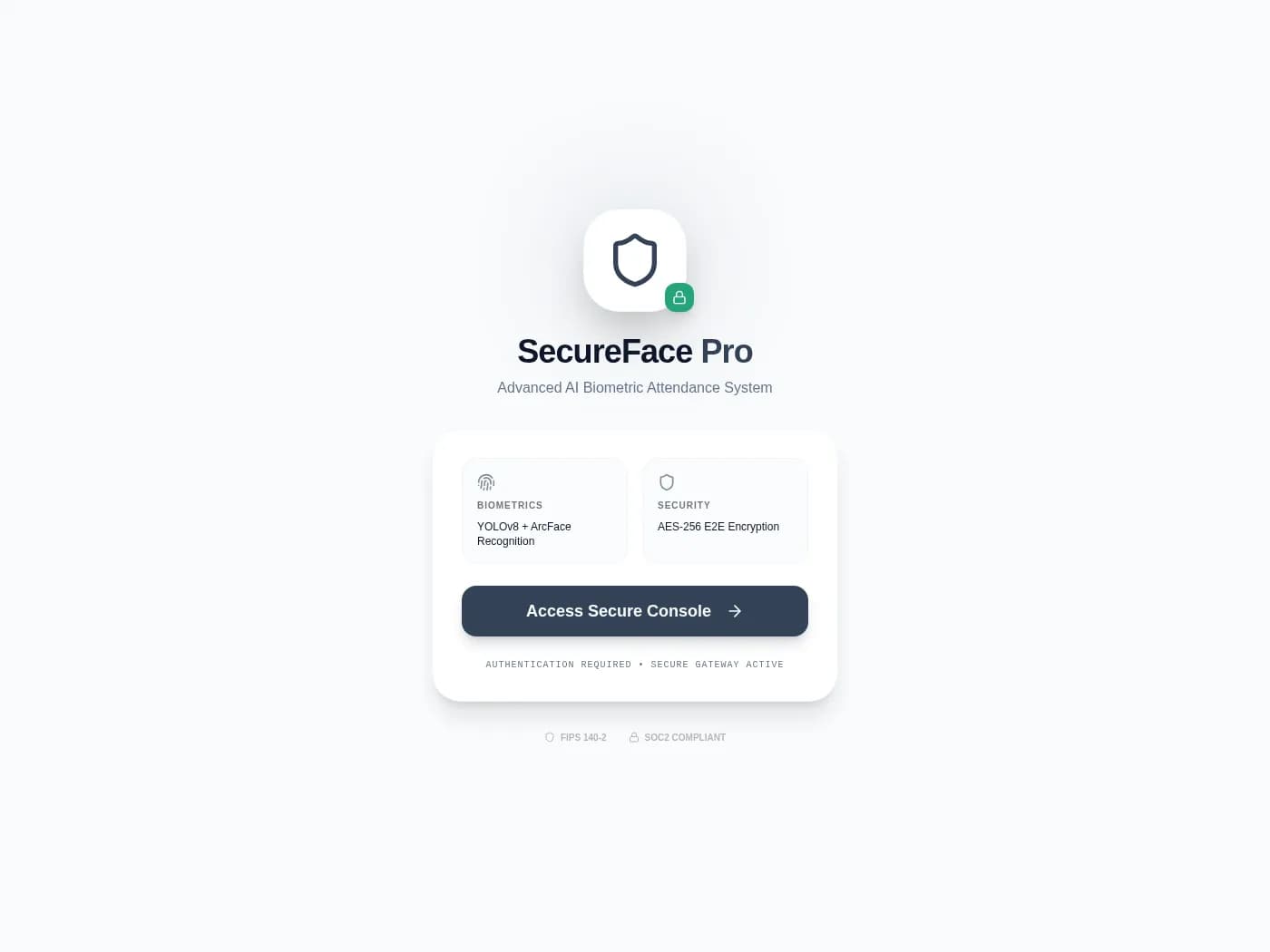 Secure Face Attendance Pro