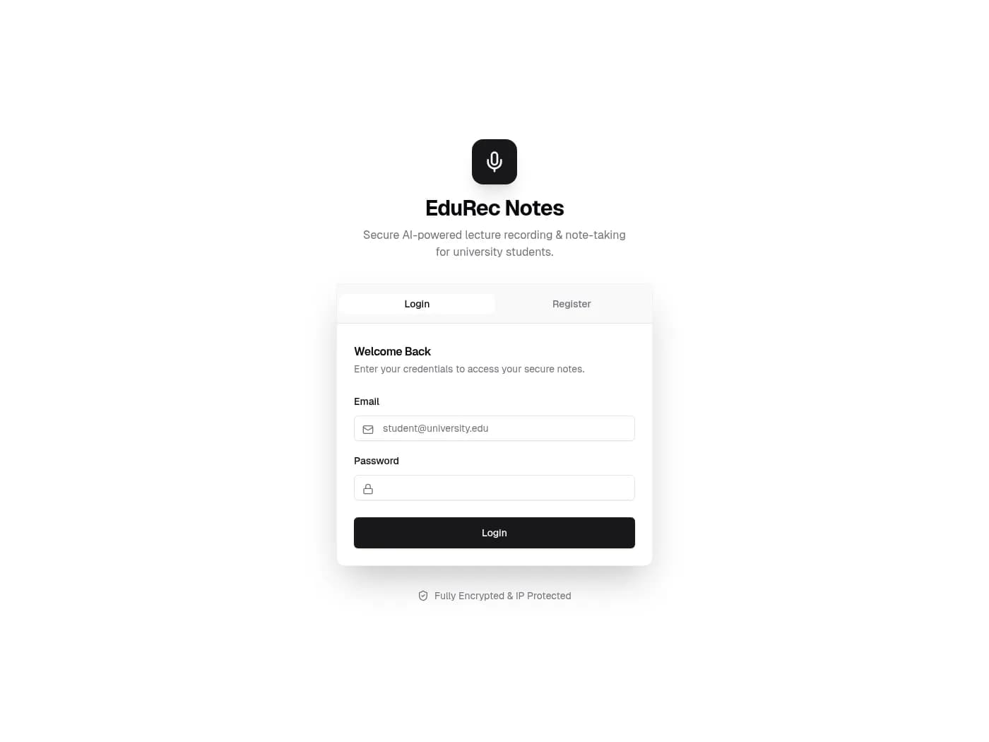 EduRec Notes Platform