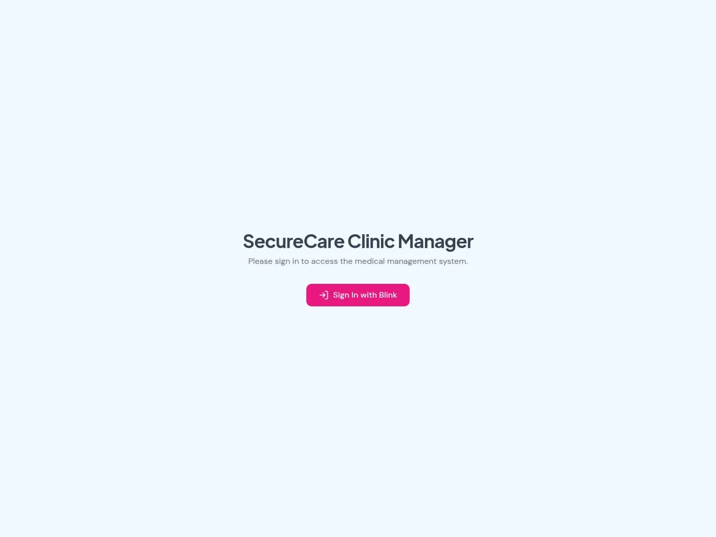 SecureCare Clinic Manager