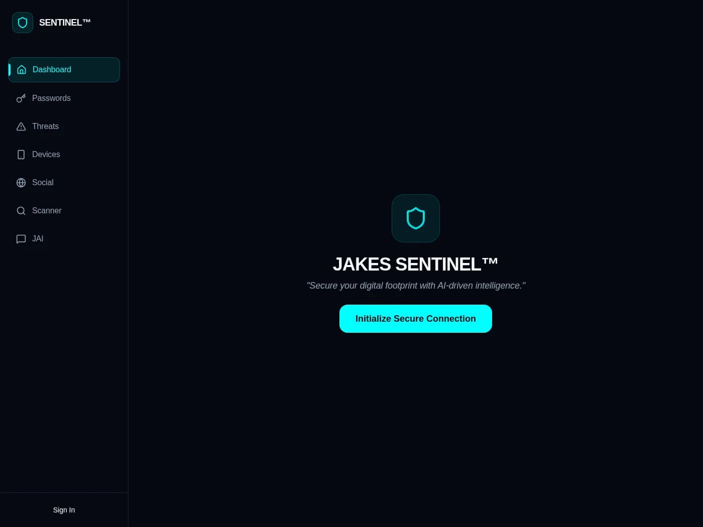 JAKES SENTINEL™ AI Security App