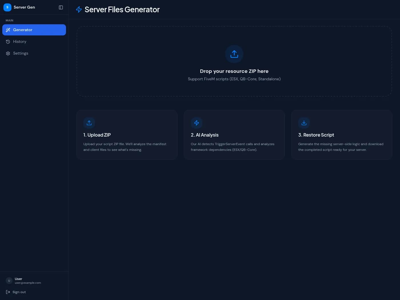Server Files Generator