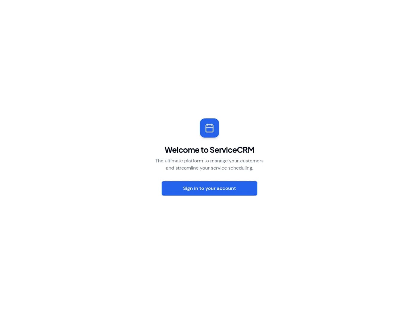 Service Scheduler CRM