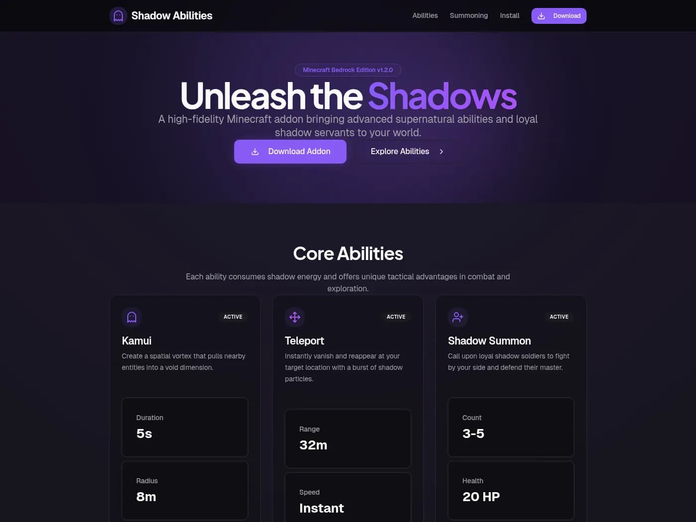 Shadow Abilities Addon
