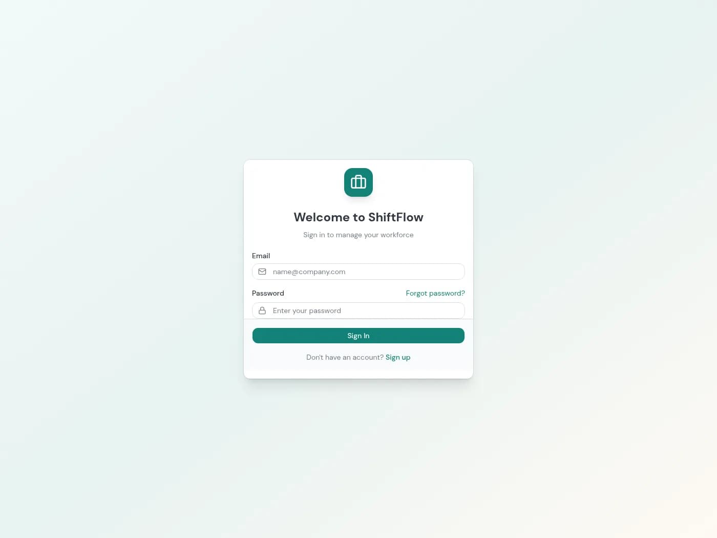 ShiftFlow Platform