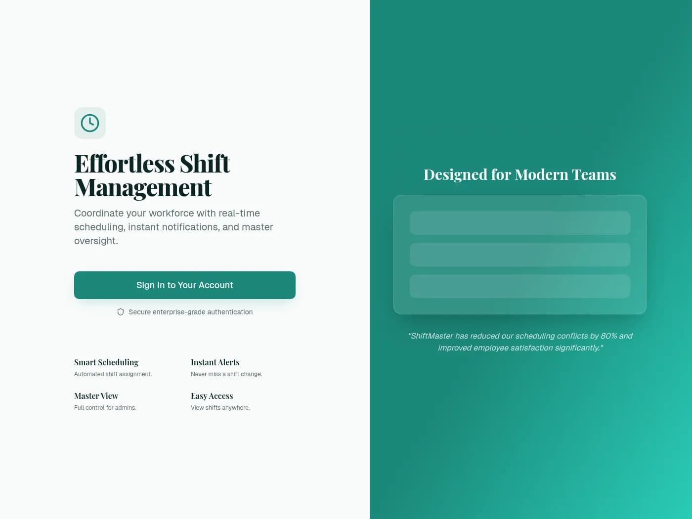 ShiftMaster Scheduler