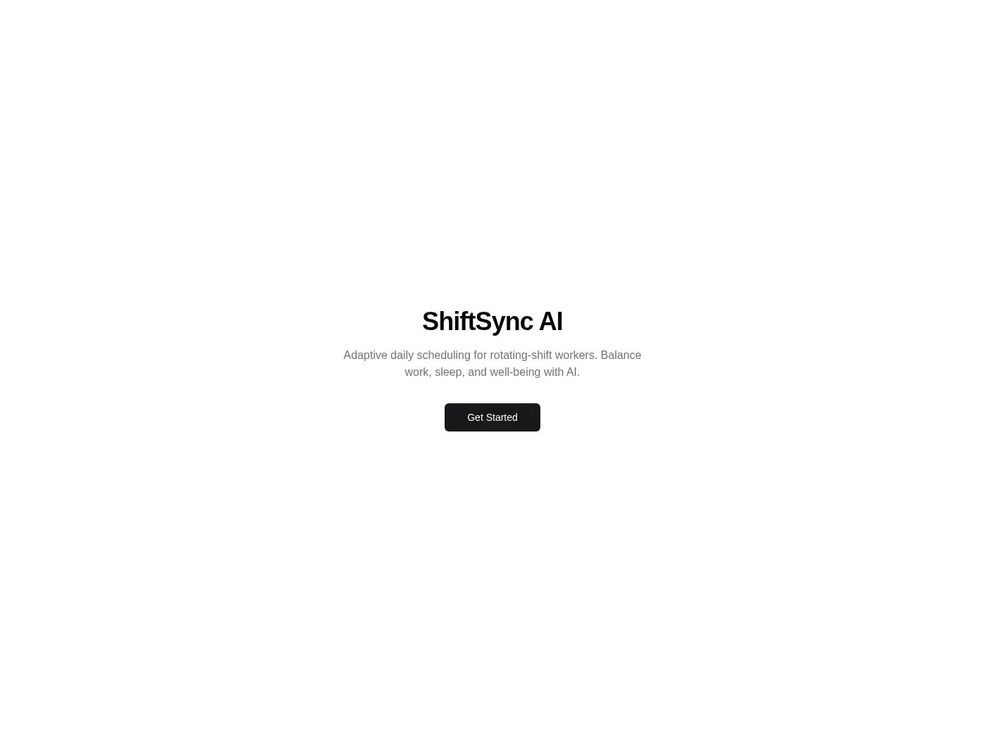 ShiftSync AI Scheduler