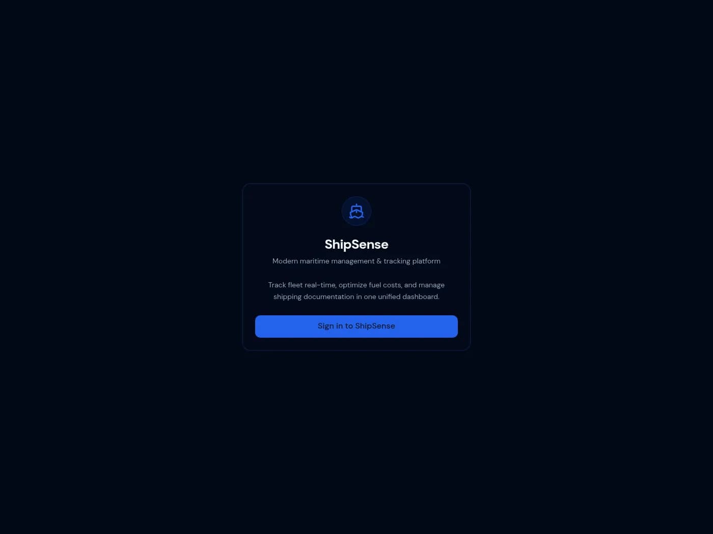 ShipSense Platform