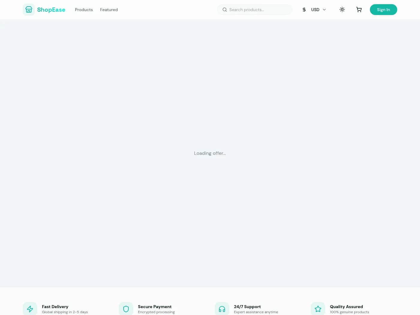 ShopEase Commerce Platform