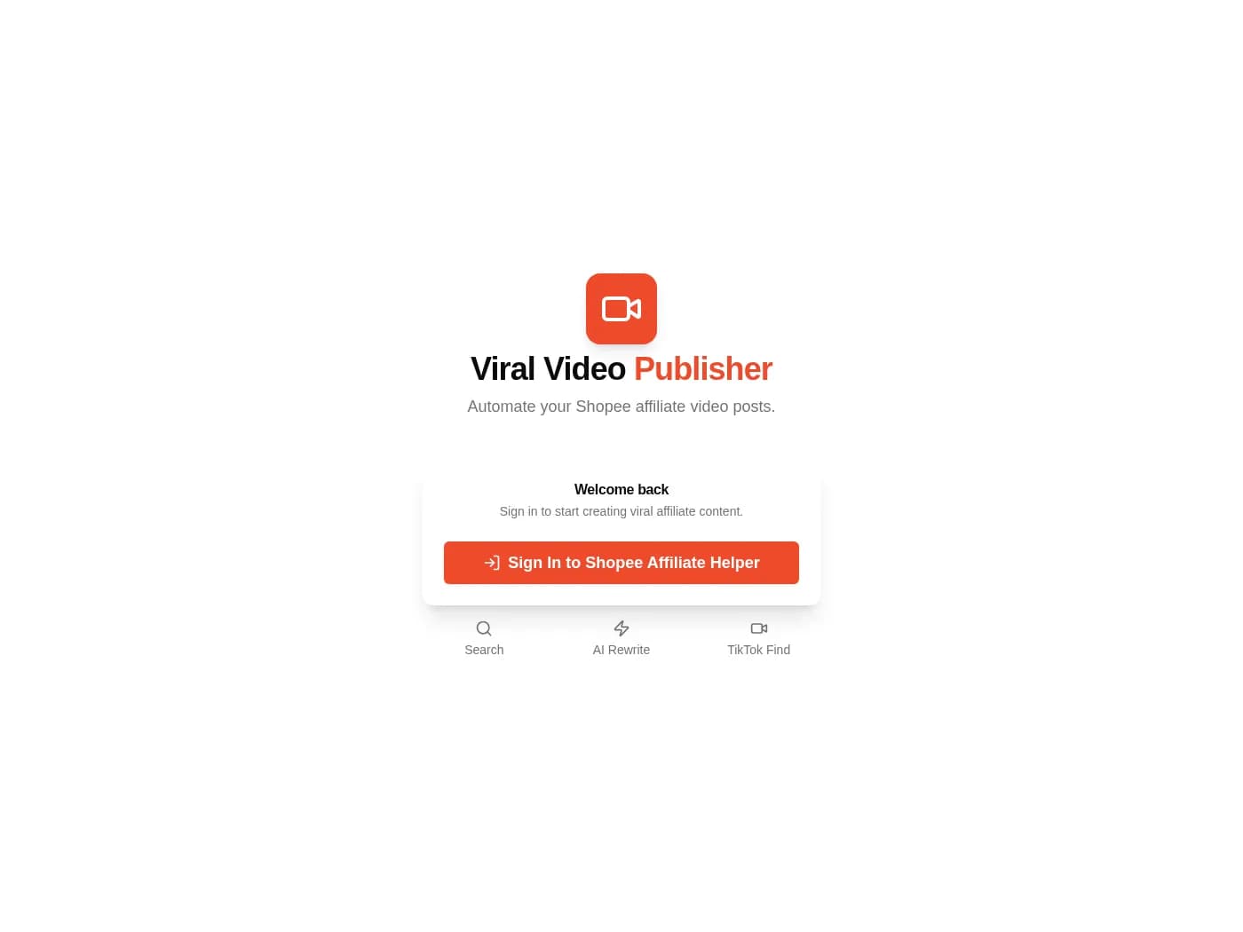 Viral Video Product Publisher