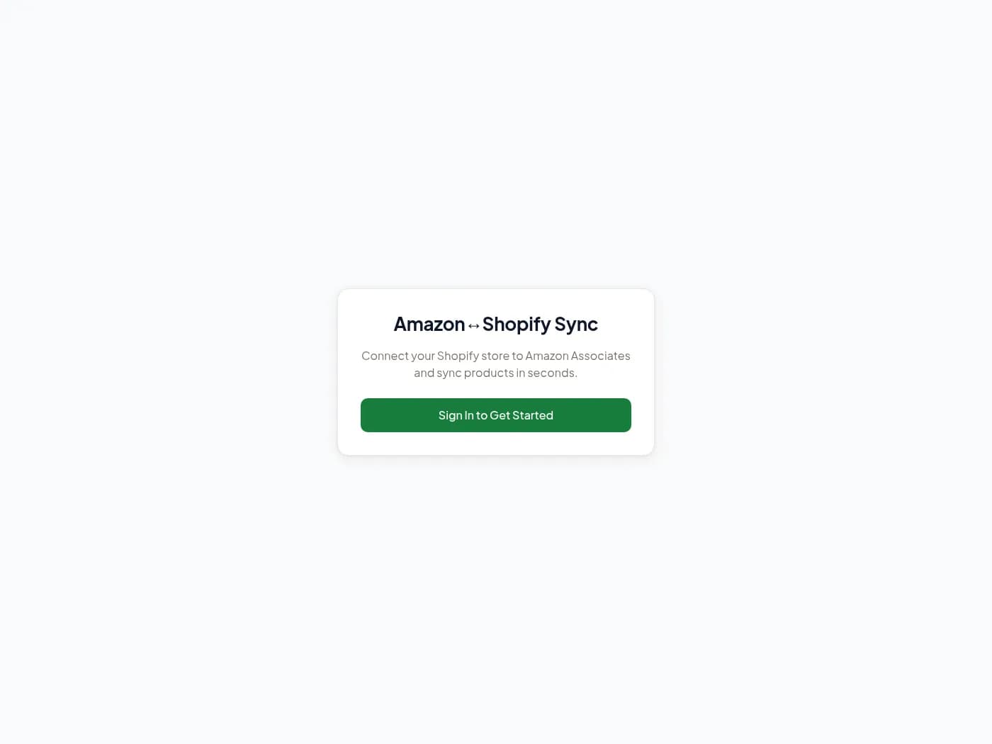 Shopify Amazon Sync