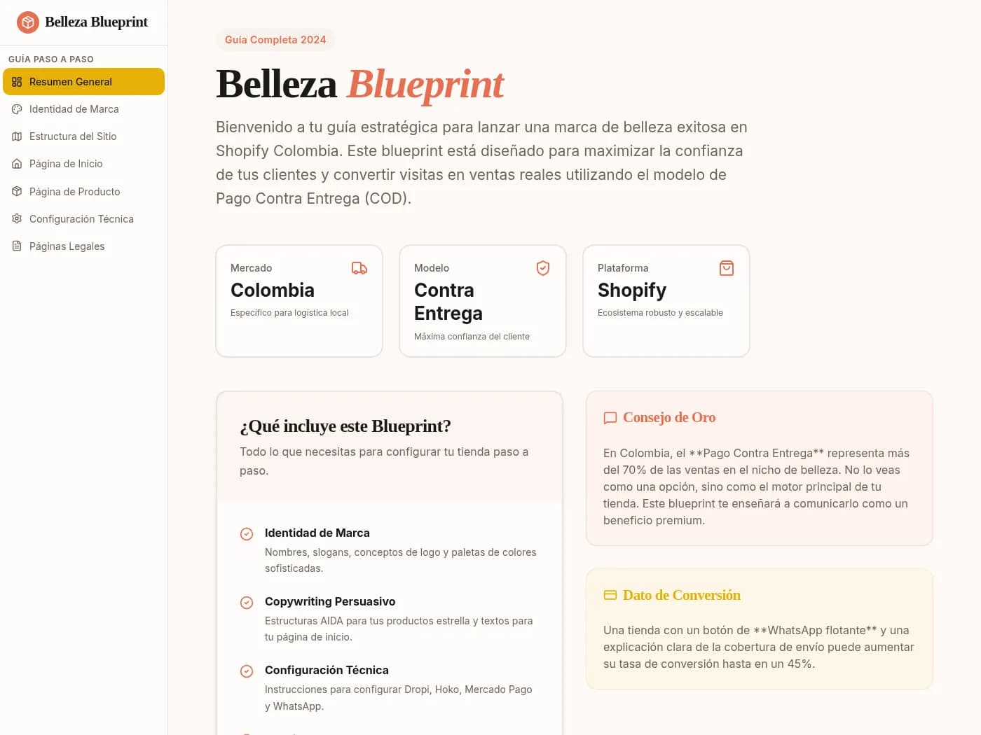 Marca Belleza Shopify Blueprint