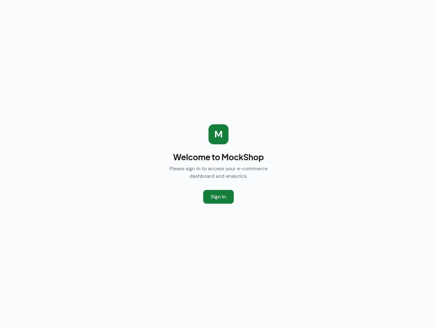 MockShop Dashboard