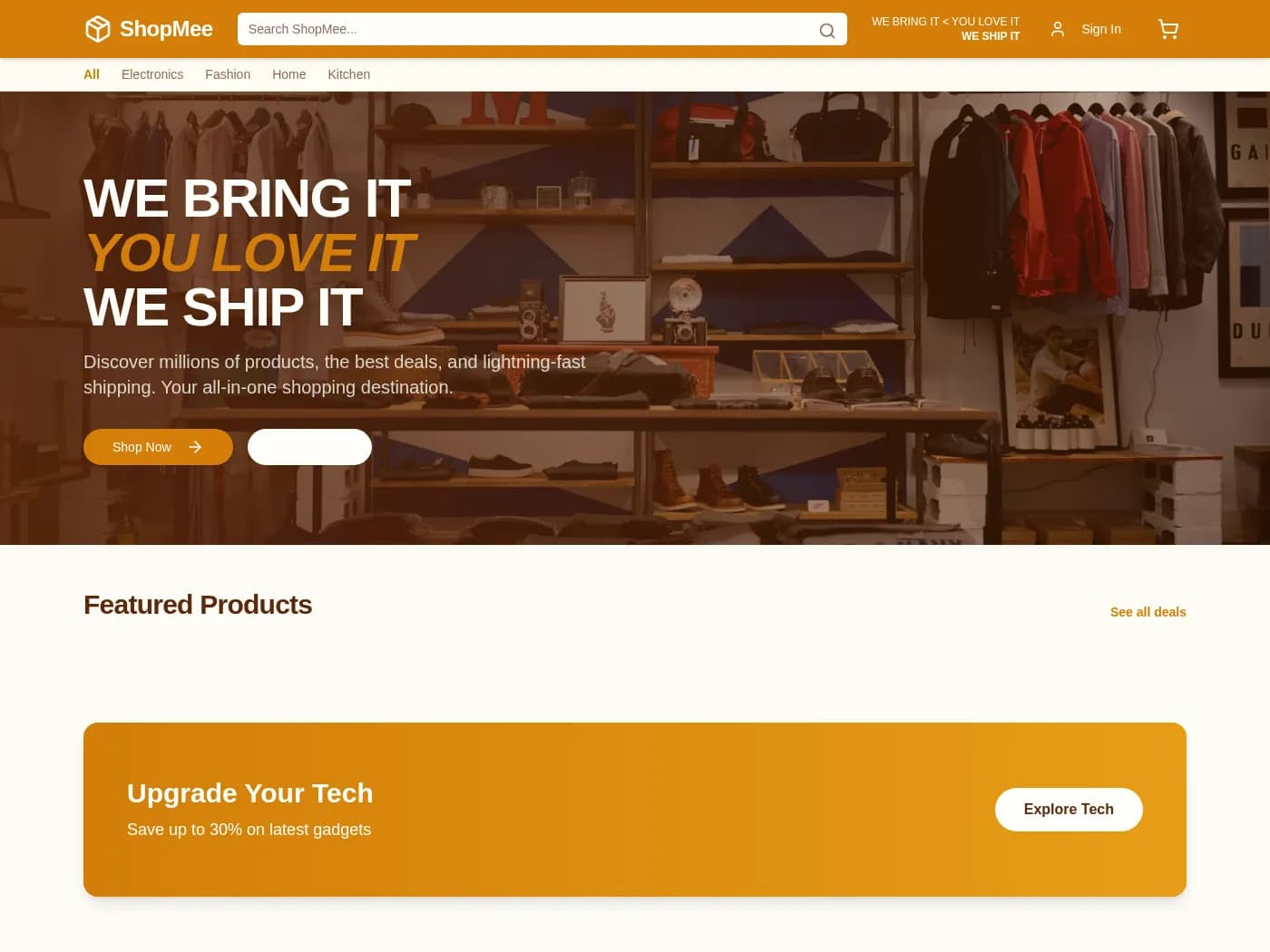 ShopMee E-Commerce Platform