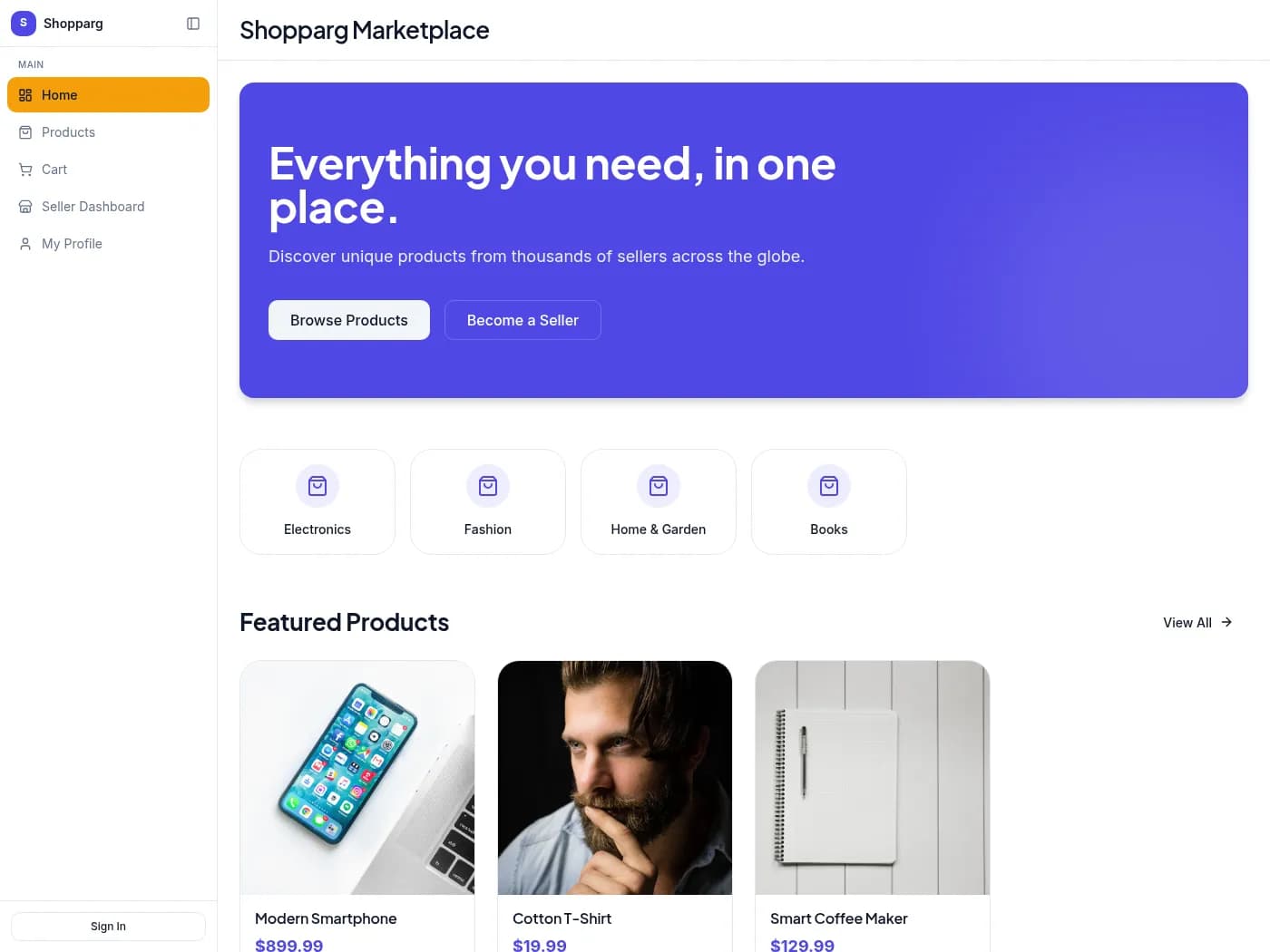Shopparg Marketplace