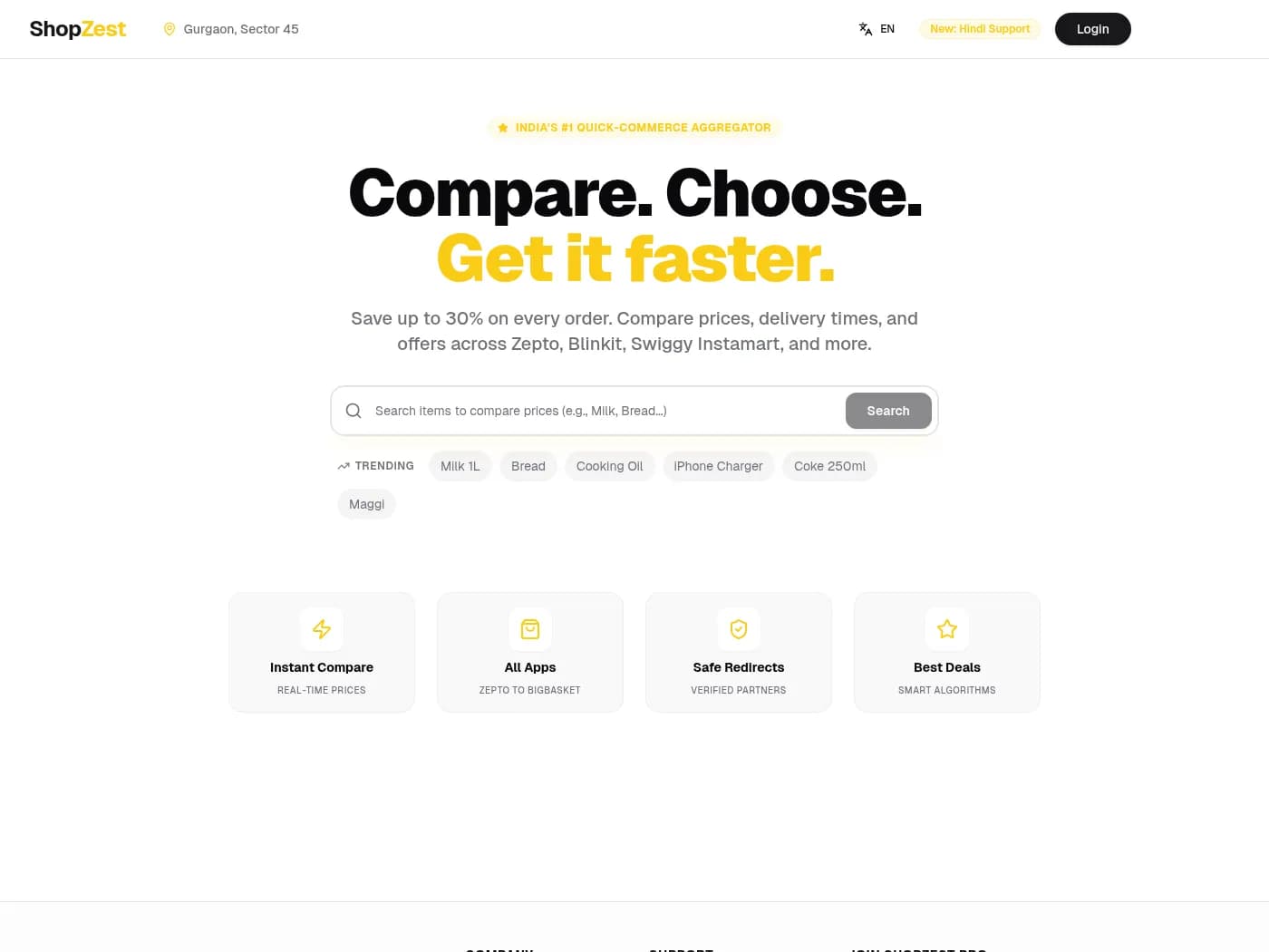 ShopZest QuickCommerce Hub