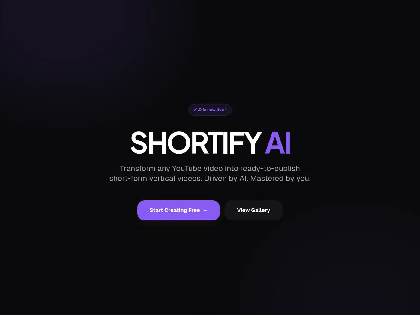 Shortify AI Shorts Studio