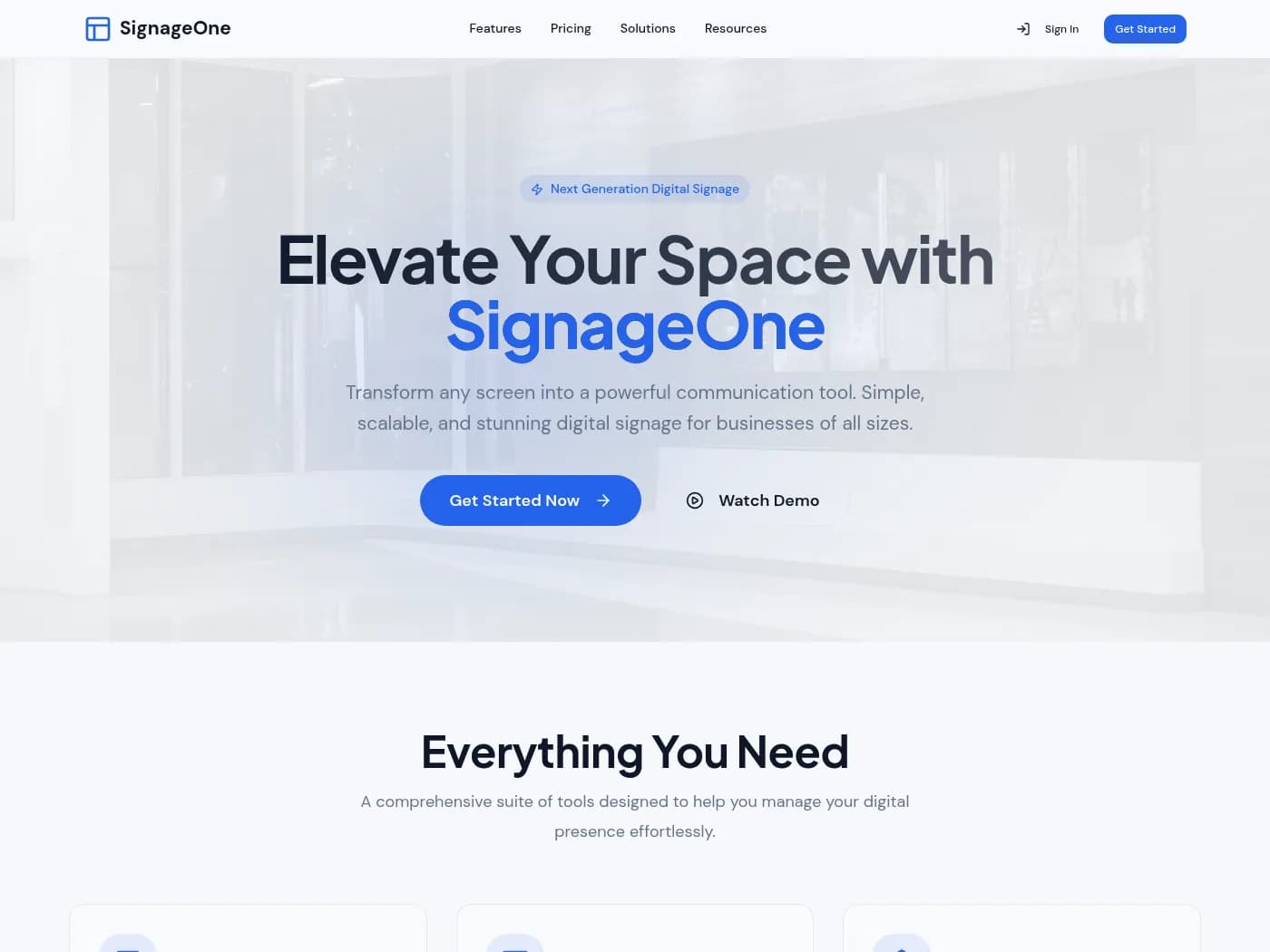SignageOne Website Suite