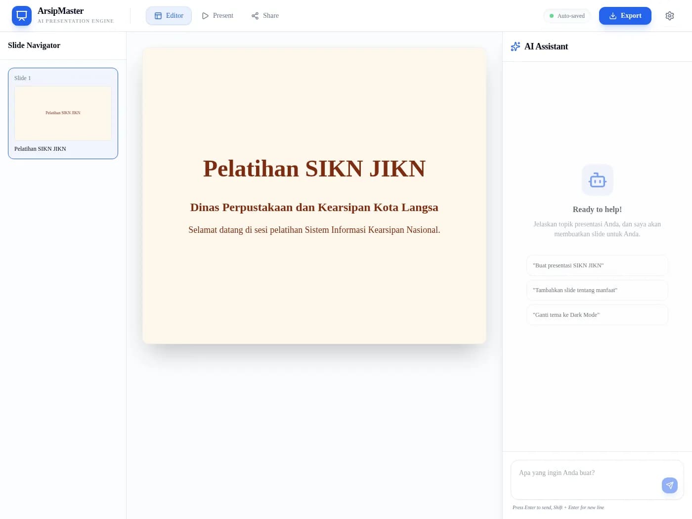 SIKN JIKN Training Slides