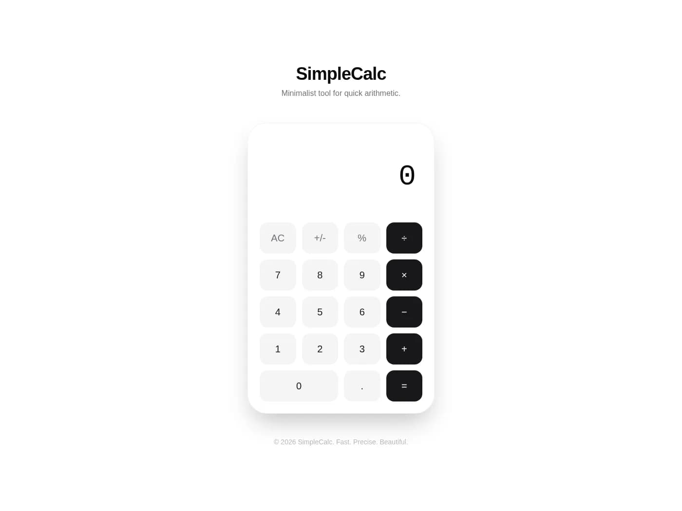 SimpleCalc