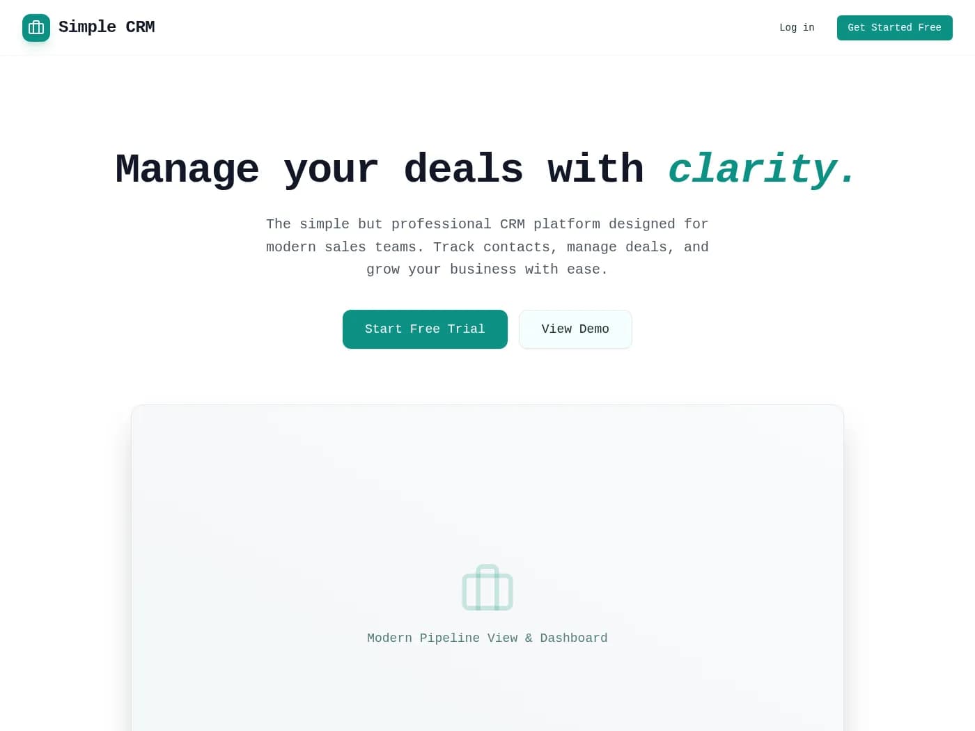 Simple CRM Suite