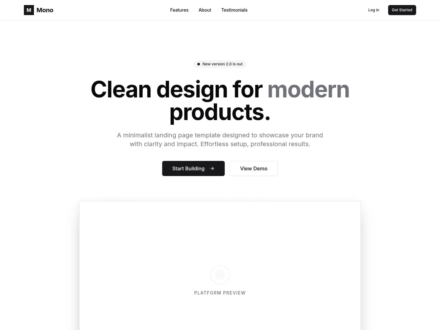Simple Landing Page