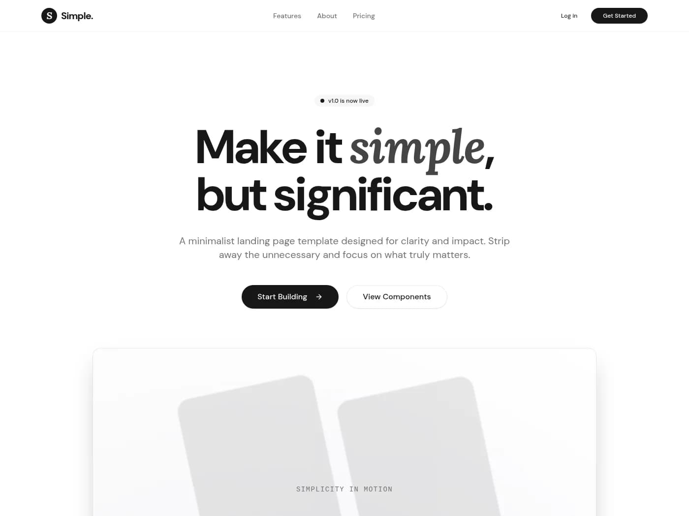 Simple Landing Page