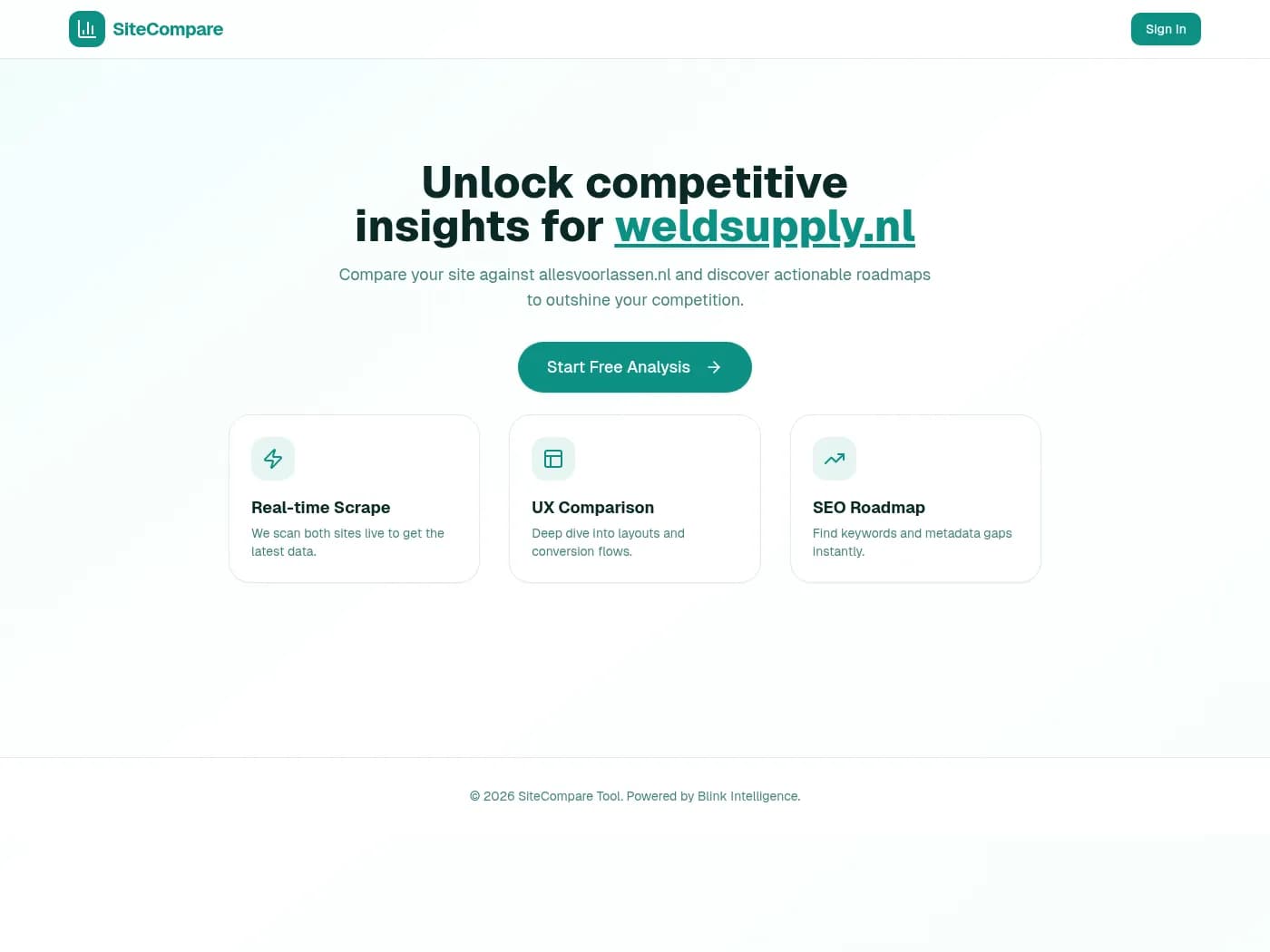 Site Competitor Analyzer
