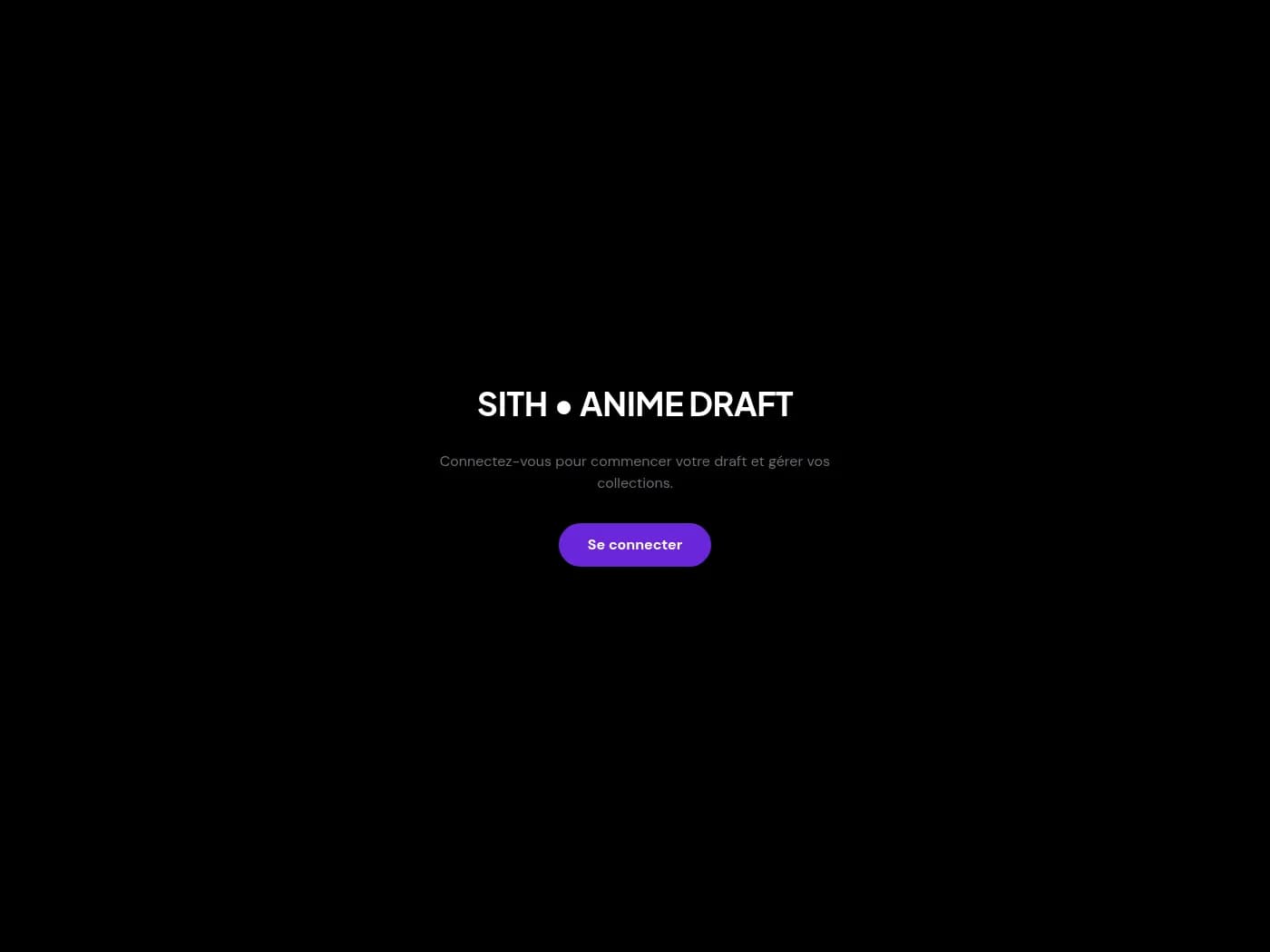 SITH Anime Draft App