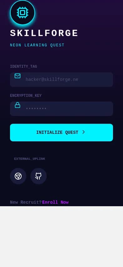SkillForge: Neon Learning Quest