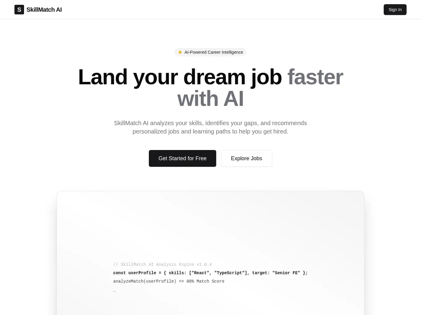 SkillMatch AI Platform