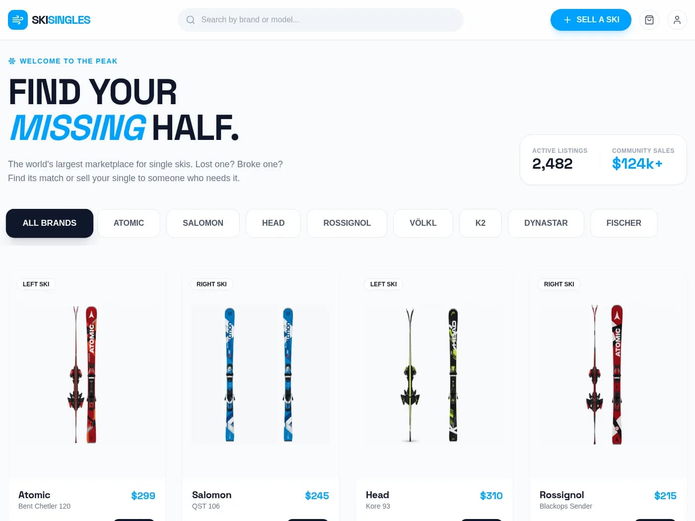 SkiSingles Marketplace