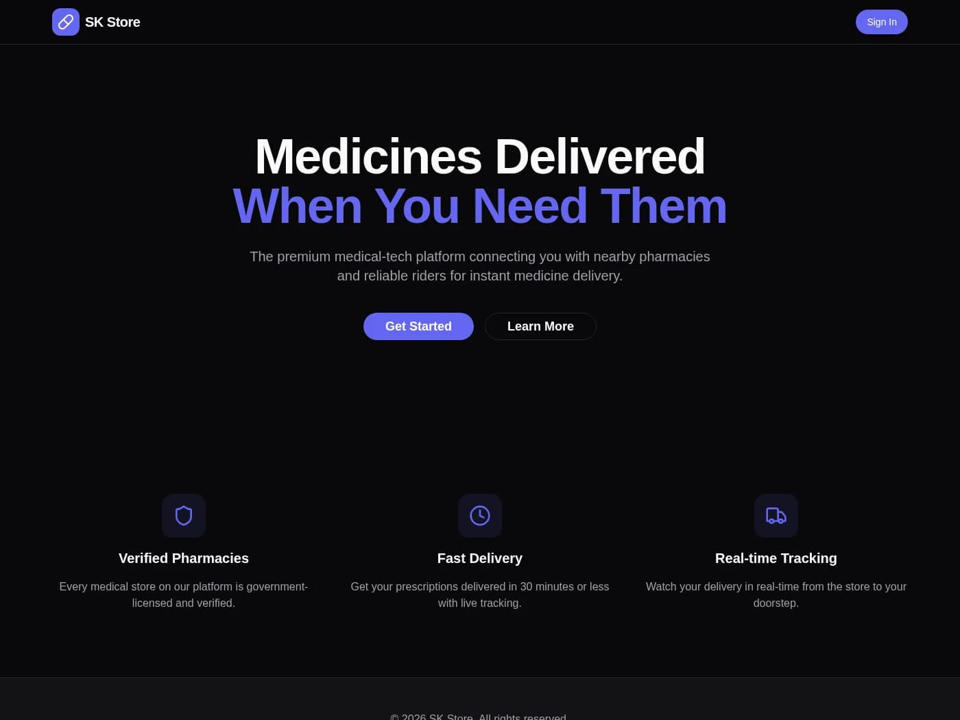 SK Store – Med Delivery Hub