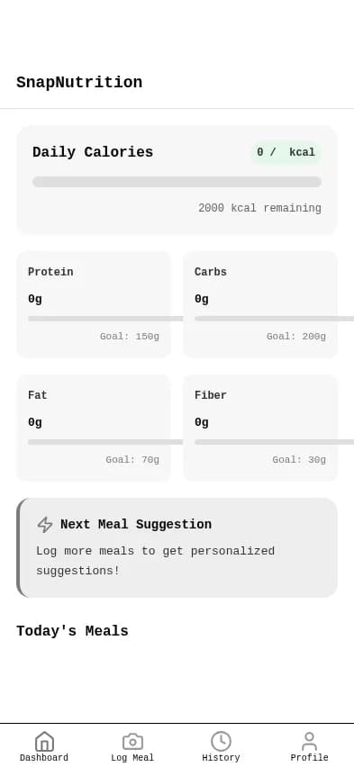 SnapNutrition AI Tracker