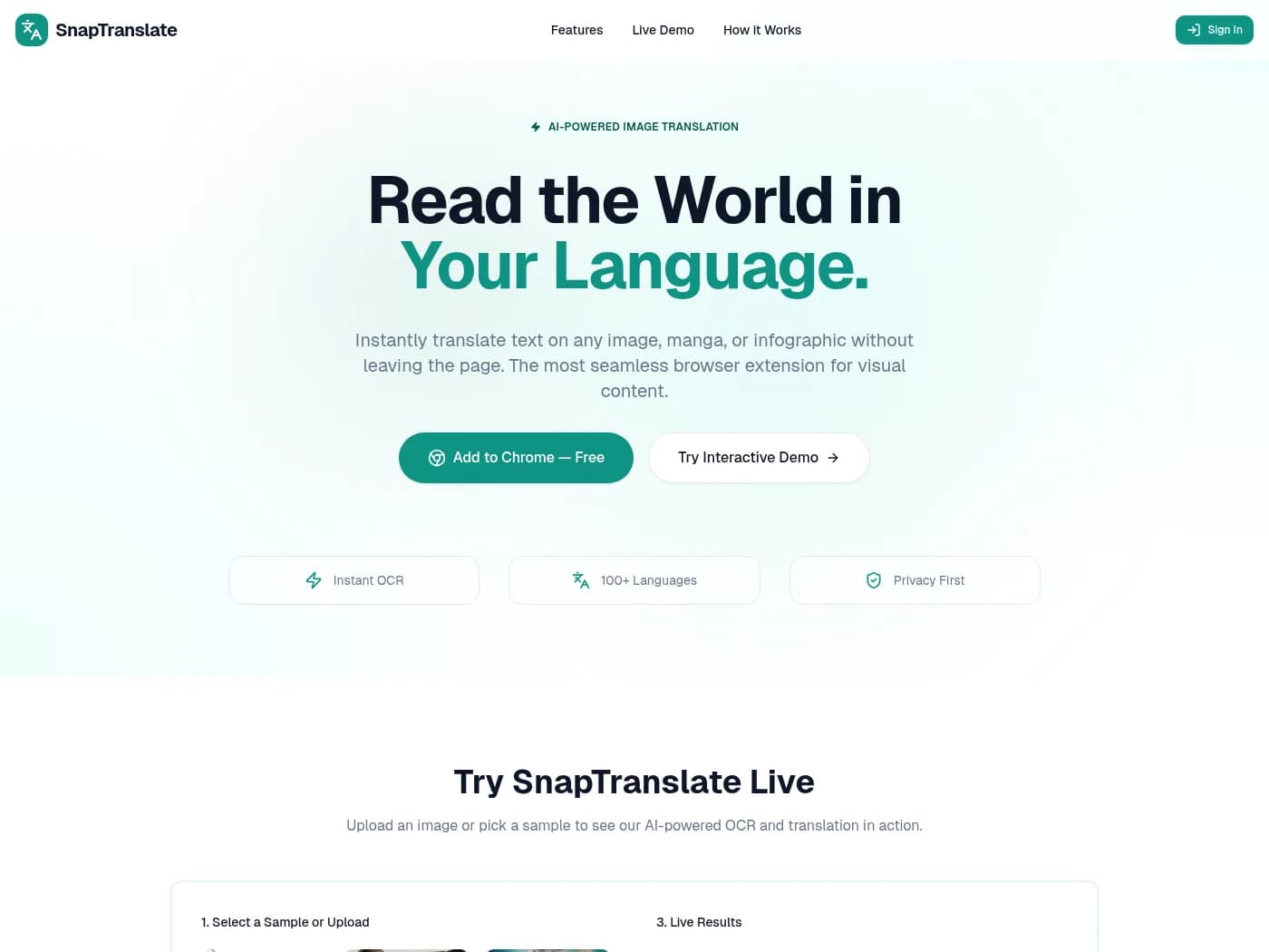 SnapTranslate Extension