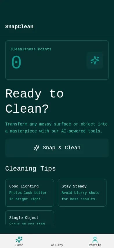 SnapClean Game