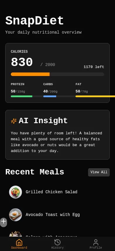 SnapDiet AI Tracker