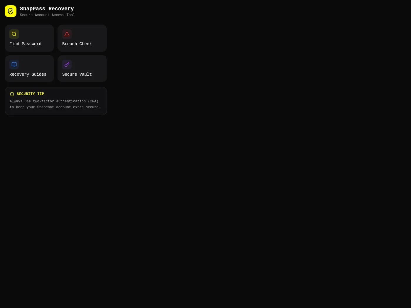 SnapPass Recovery Tool