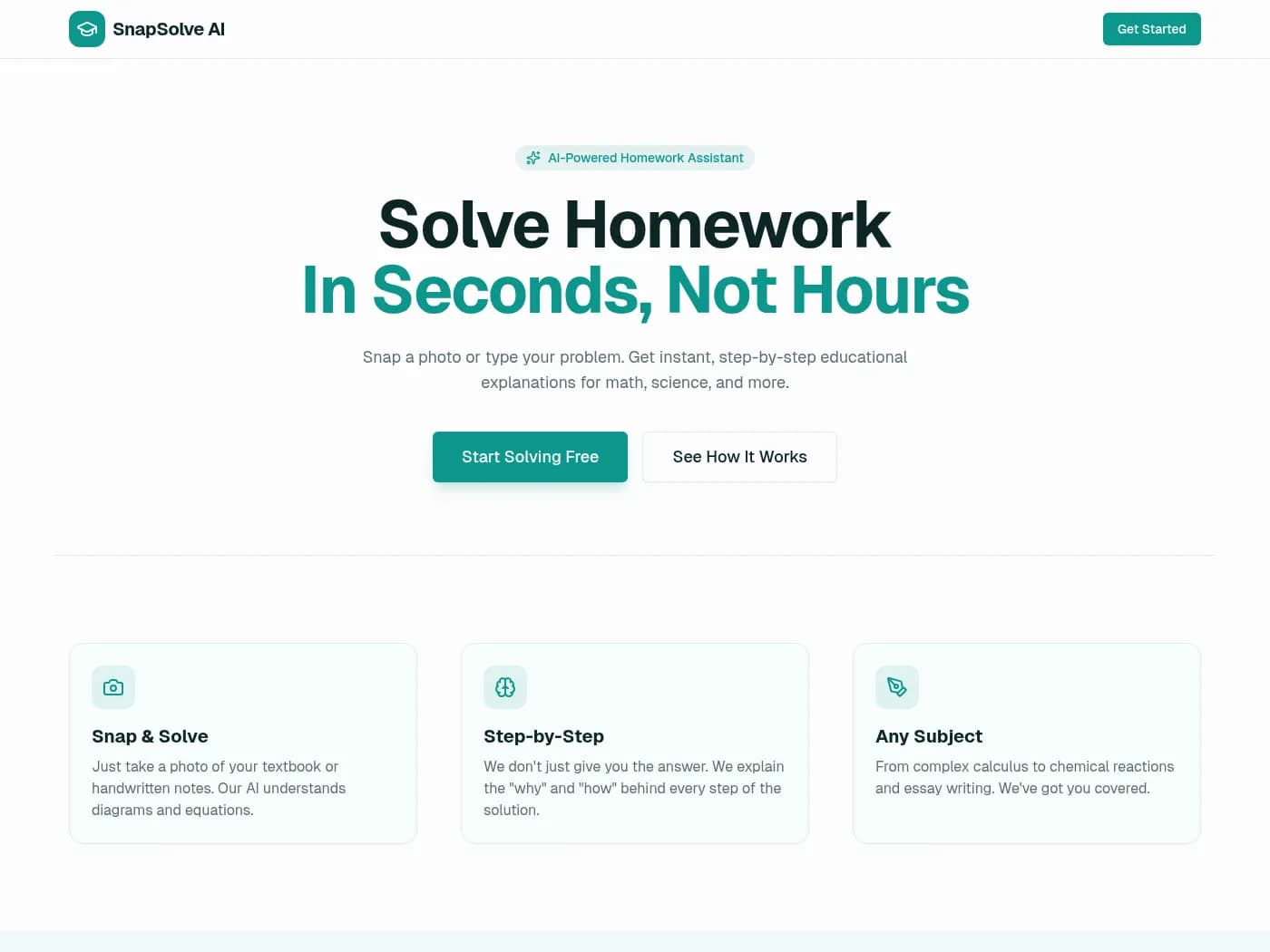 SnapSolve AI Helper