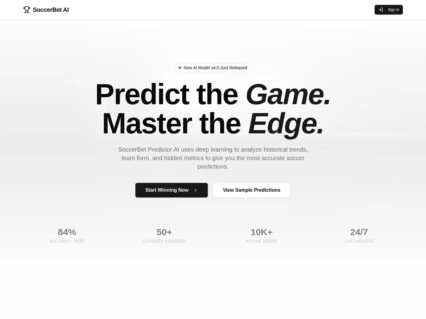 SoccerBet Predictor AI