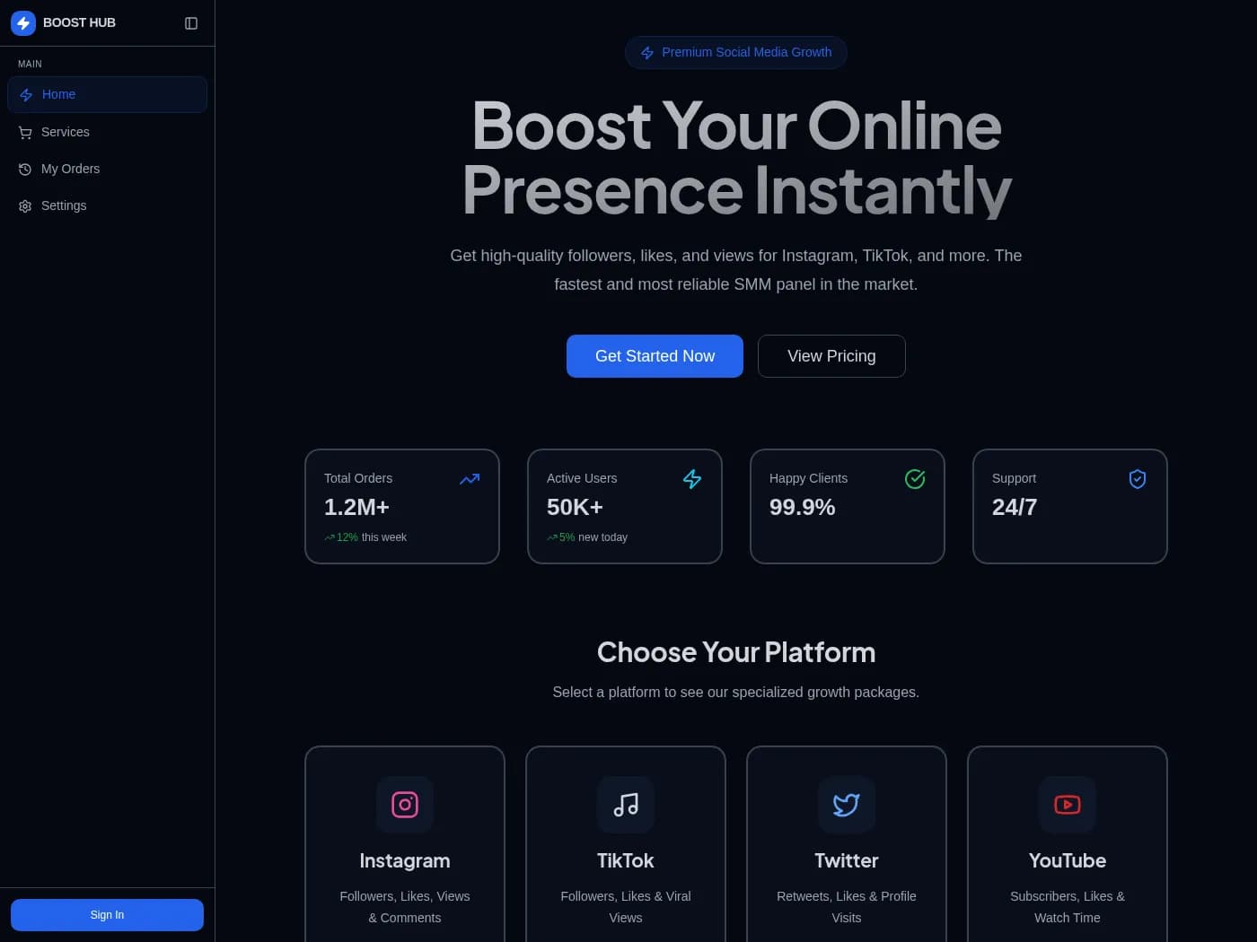Social Boost Hub