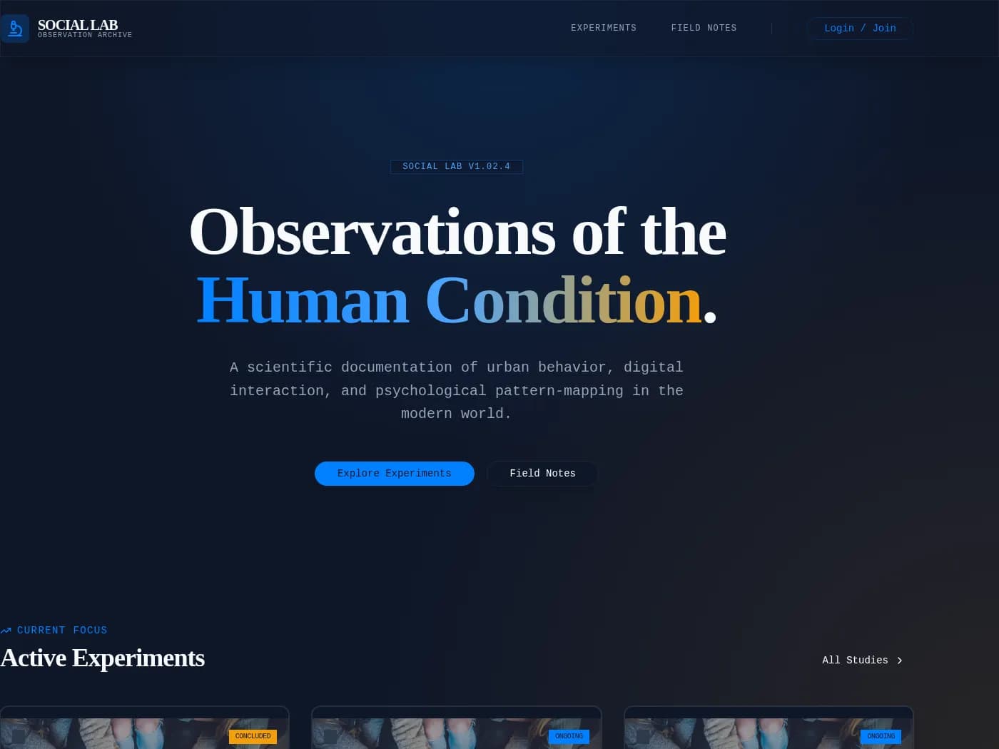 Social Experiments Blog